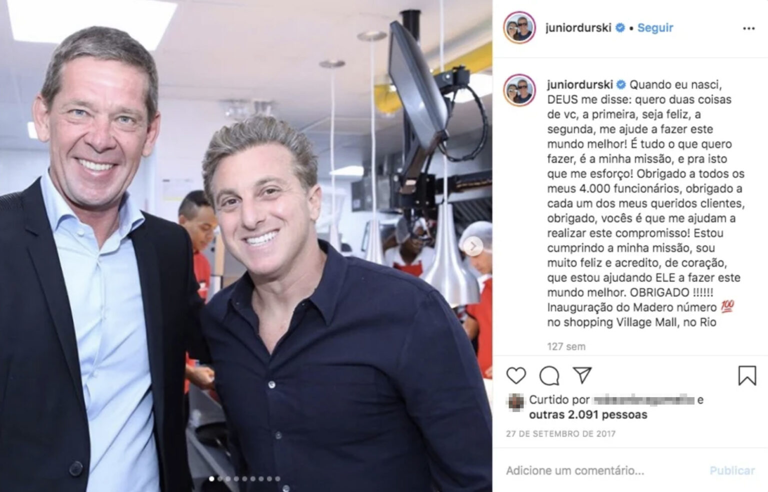 Durski diz que faz o melhor hambúrguer do mundo, só falta convencer os ...